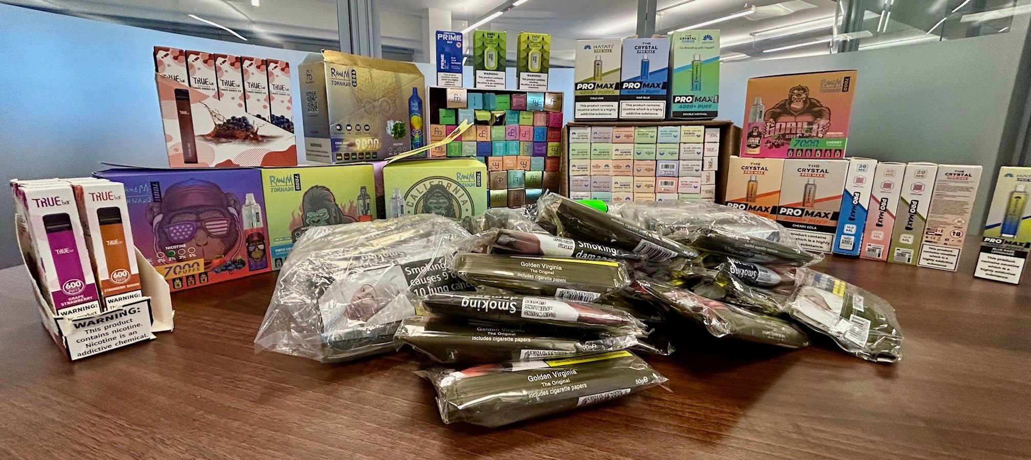 Ayrshire Police Seize £3500 Of Illegal Vapes And Counterfeit Tobacco